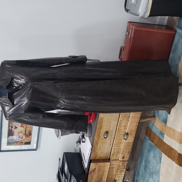 FU DA | Jackets & Coats | Vintage Style Fuda Brown Crocodile Pattern ...